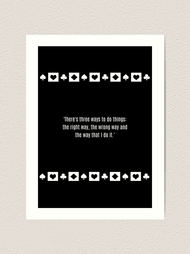 "Robert De Niro Casino quote Sam Ace Rothstein" Art Print by ...