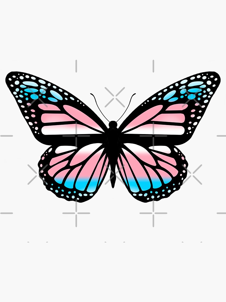"transgender butterfly - subtle pride design" Sticker for Sale by ...