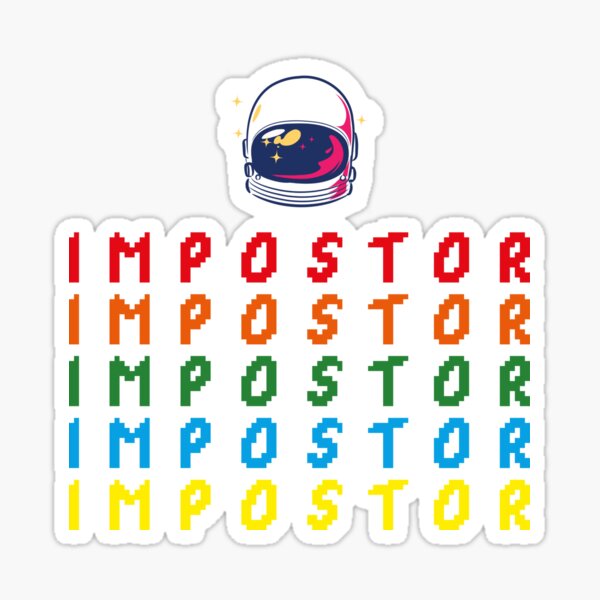 "Among us impostor retro design" Sticker by legendaryskins | Redbubble