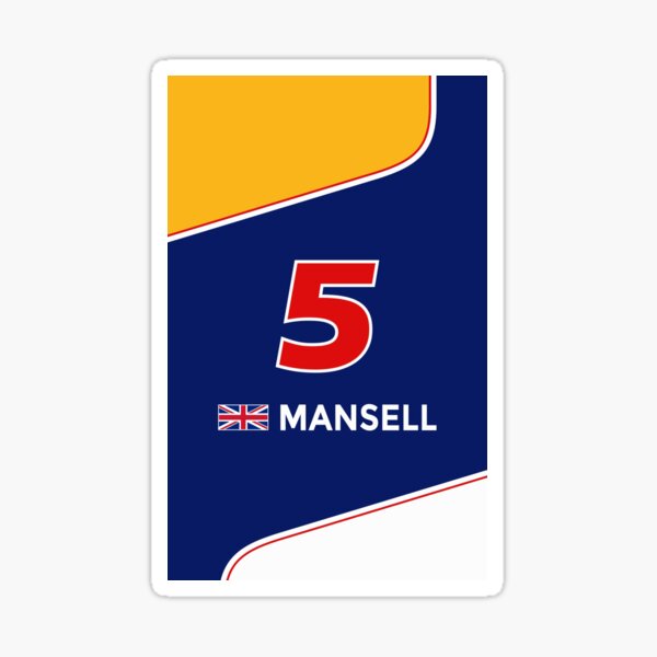 "F1 Legends - Nigel Mansell" Sticker for Sale by sednoid | Redbubble
