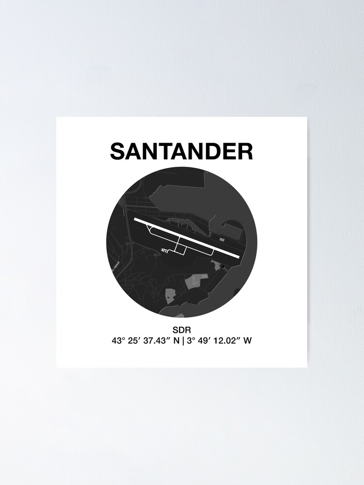 "Santander airport map" Poster for Sale by KilianLuc | Redbubble