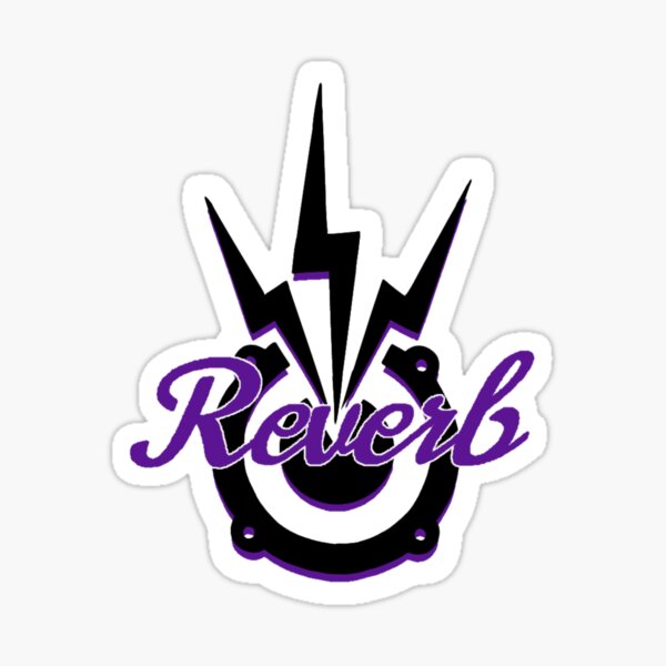 "Reverb logo (dark) (with words)" Sticker for Sale by Irishpotato-19 ...