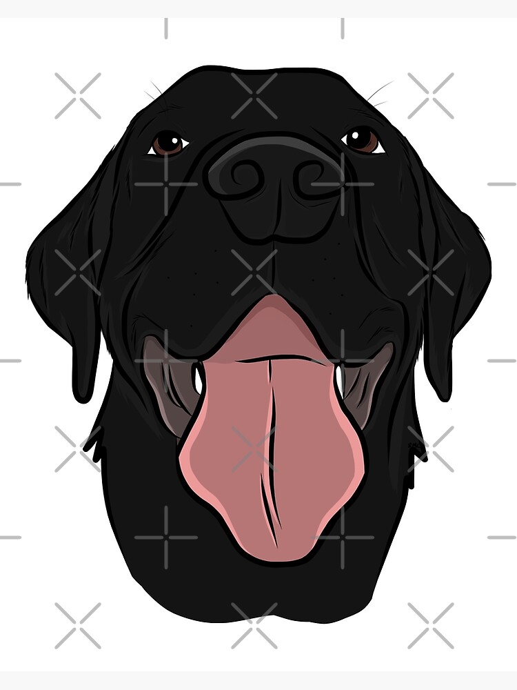 "Happy Black Lab" Art Print for Sale by rmcbuckeye | Redbubble
