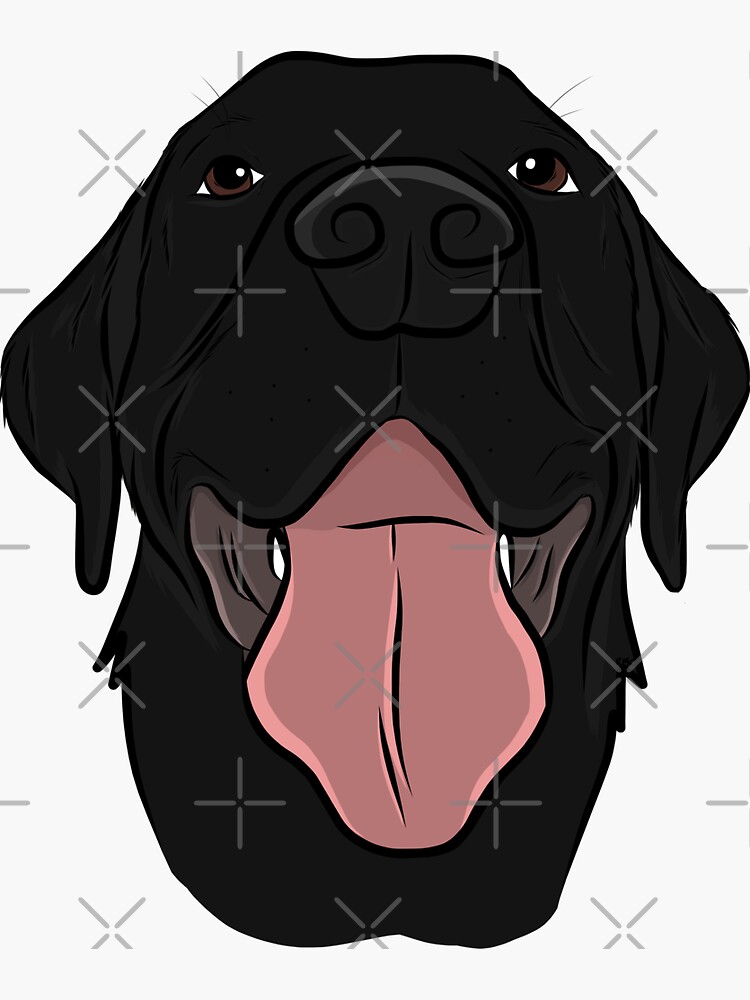 "Happy Black Lab" Sticker for Sale by rmcbuckeye | Redbubble