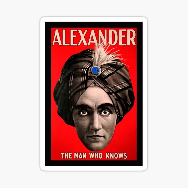 "Alexander - The Man Who Knows" Sticker by Wabojeg | Redbubble