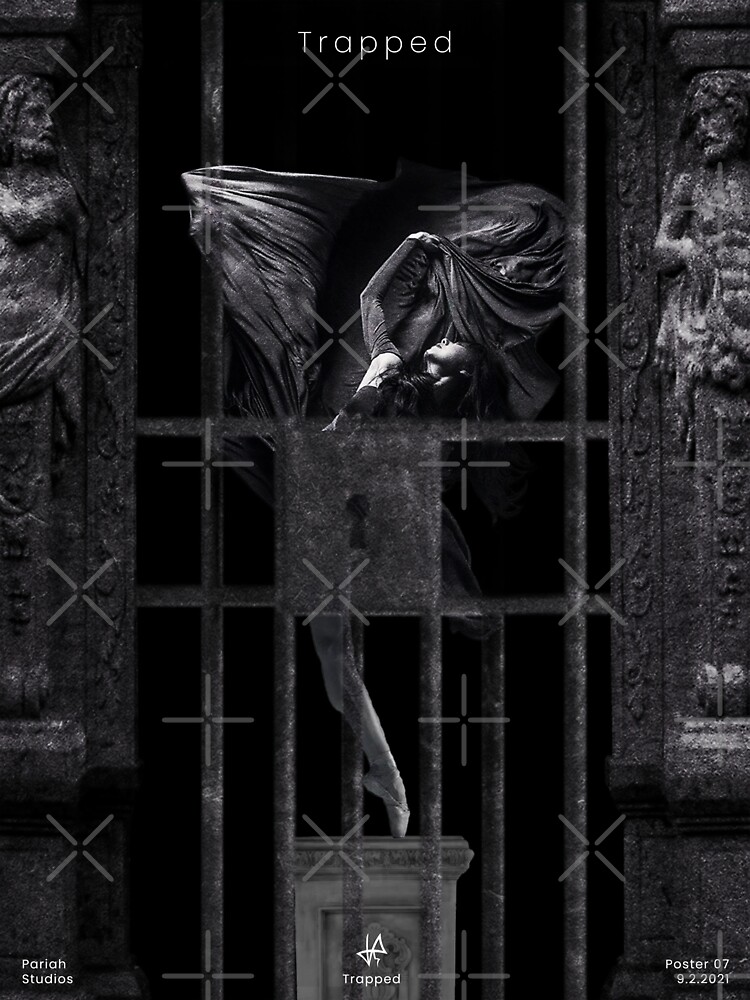 " Trapped- Poster Design Collection 08" Sticker for Sale by ...