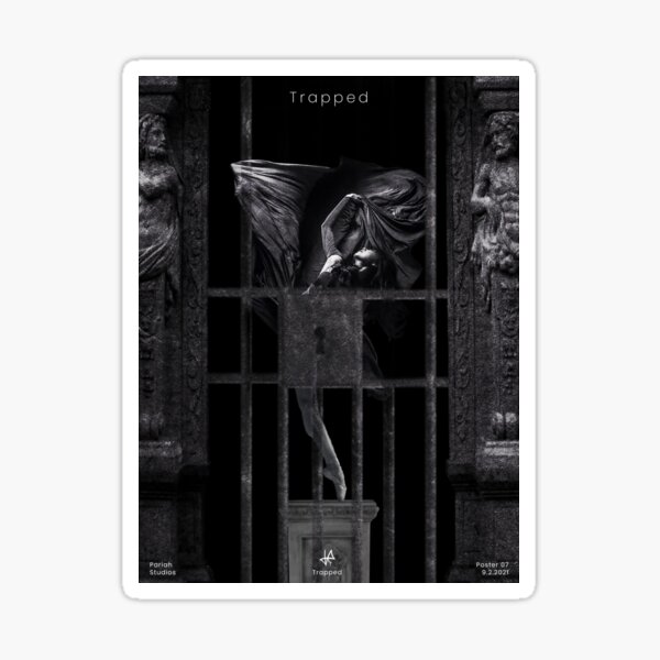 " Trapped- Poster Design Collection 08" Sticker for Sale by ...