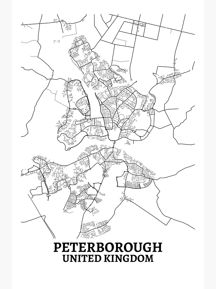 "Peterborough , United Kingdom City Map" Poster by JordanSy95 | Redbubble