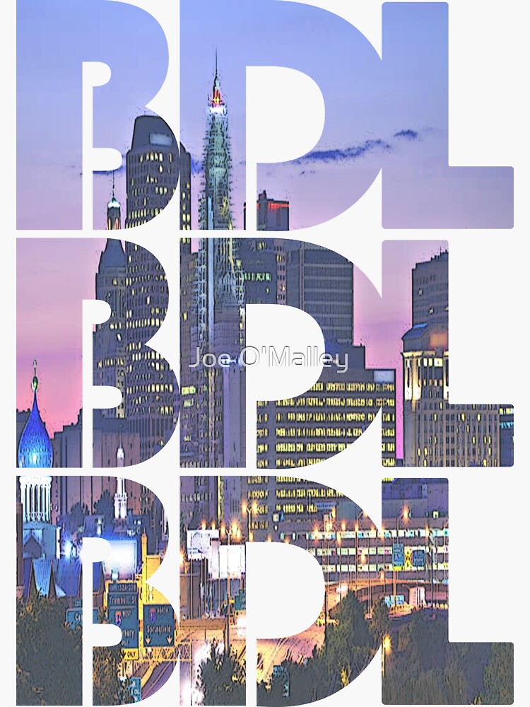"Hartford, Connecticut BDL Night Cityscape Repeating Pattern" Sticker ...