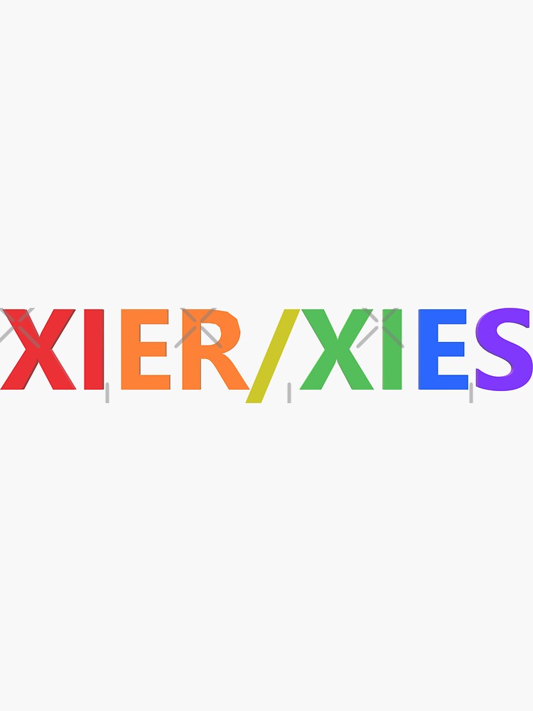 "Xier/Xies Pronouns" Sticker for Sale by Alexlaurenmlk | Redbubble