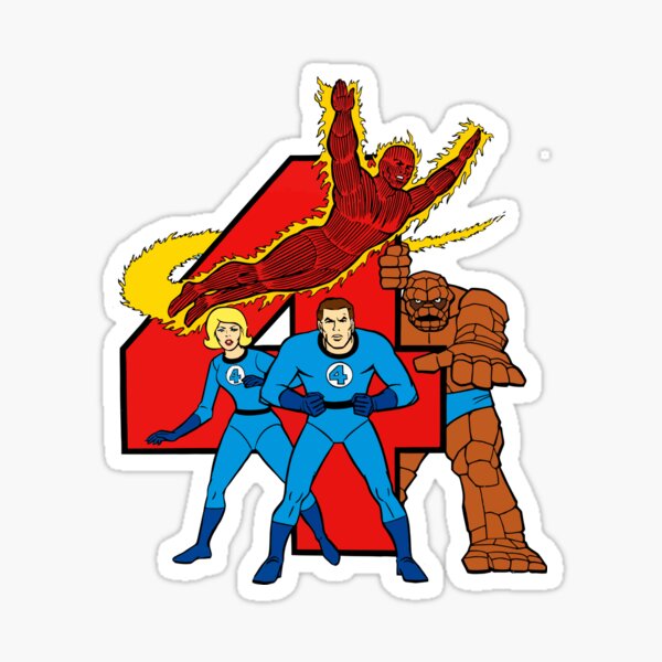 "Fantastic Four" Sticker for Sale by Zaramashop | Redbubble