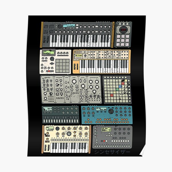 "Synthesizer und elektronische Musikinstrumente" Poster von mewzeek-T | Redbubble