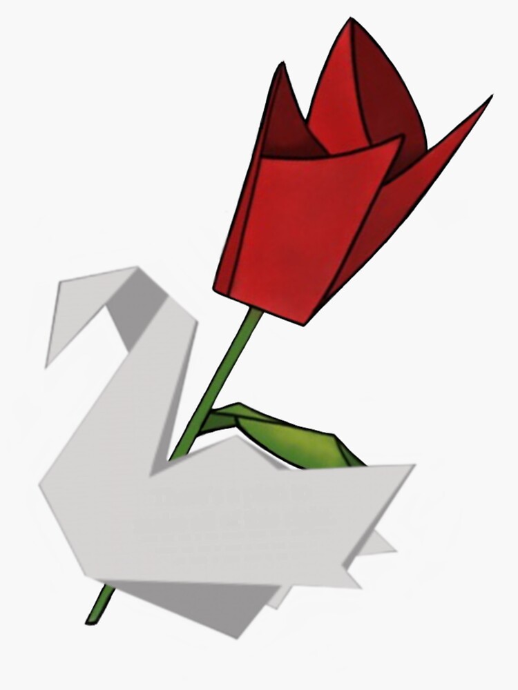 "Prison break rose and crane" Sticker by kelseyb32 | Redbubble