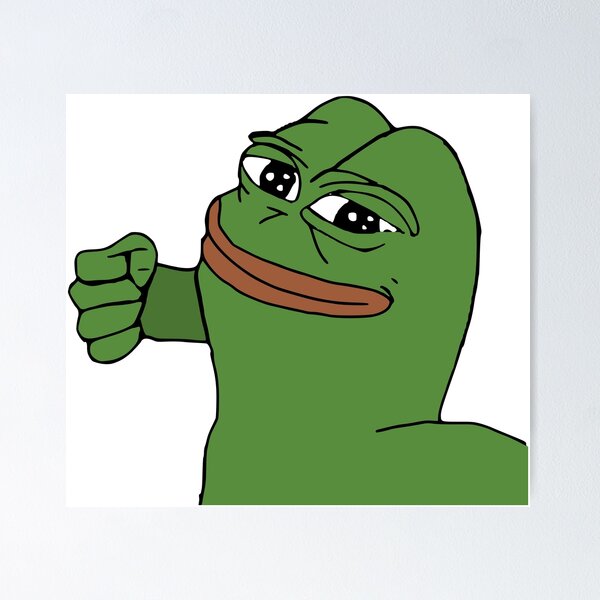 Póster for Sale con la obra «Pepe Punching Meme» de John Soprano ...