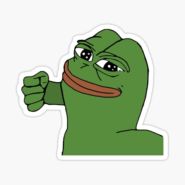 "Pepe Punching Meme" Sticker for Sale by JackrSpinella | Redbubble