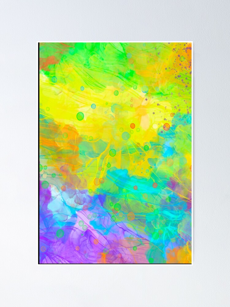 "Alcohol Ink Pattern Design, Colorful Abstract Art" Poster for Sale by ...