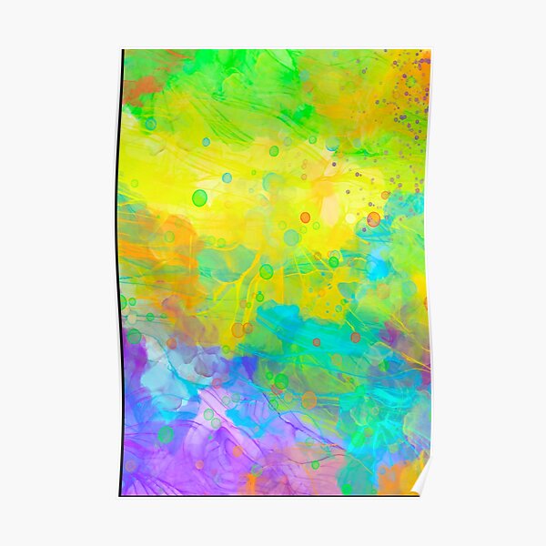 "Alcohol Ink Pattern Design, Colorful Abstract Art" Poster for Sale by ...