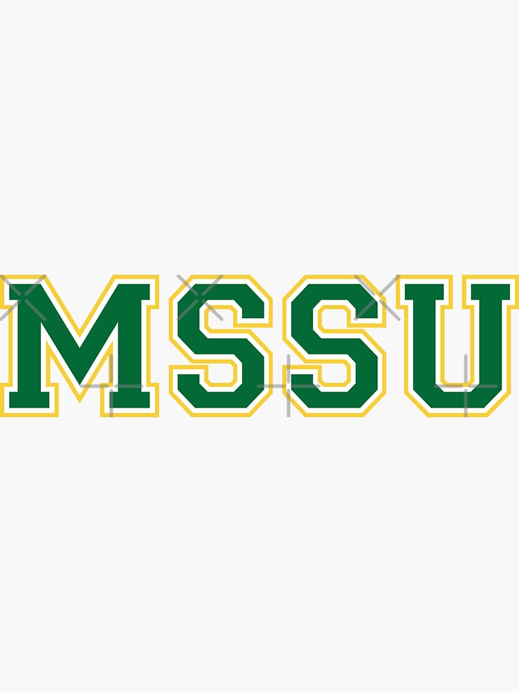 "MSSU college font" Sticker for Sale by scollegestuff | Redbubble