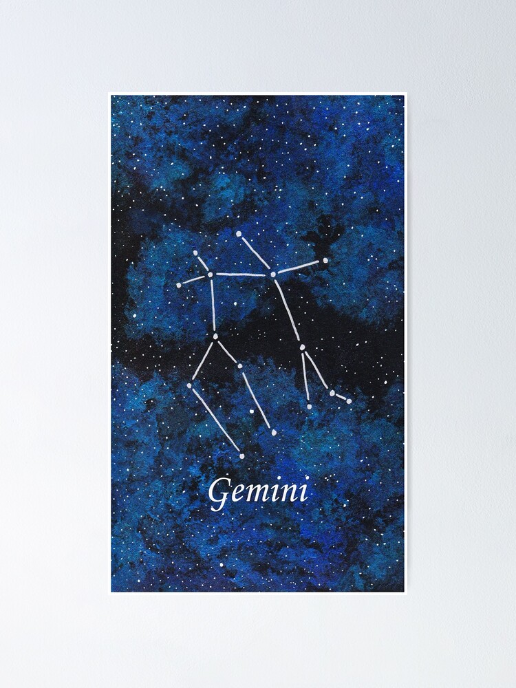 "Gemini Zodiac Sign Space Painting" Poster by CoryellArt | Redbubble