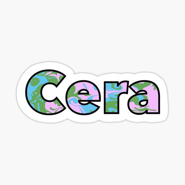 "Cera Custom Name " Sticker by itssav9 | Redbubble