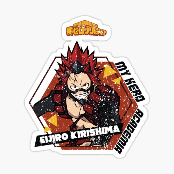 "MY HERO ACADEMIA (BNHA): EIJIRO KIRISHIMA (GRUNGE STYLE)" Sticker by ...