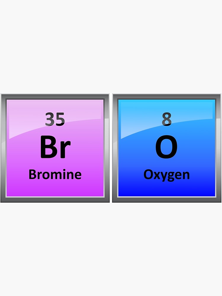 "BrO in Periodic Table Element Symbols" Poster by sciencenotes | Redbubble