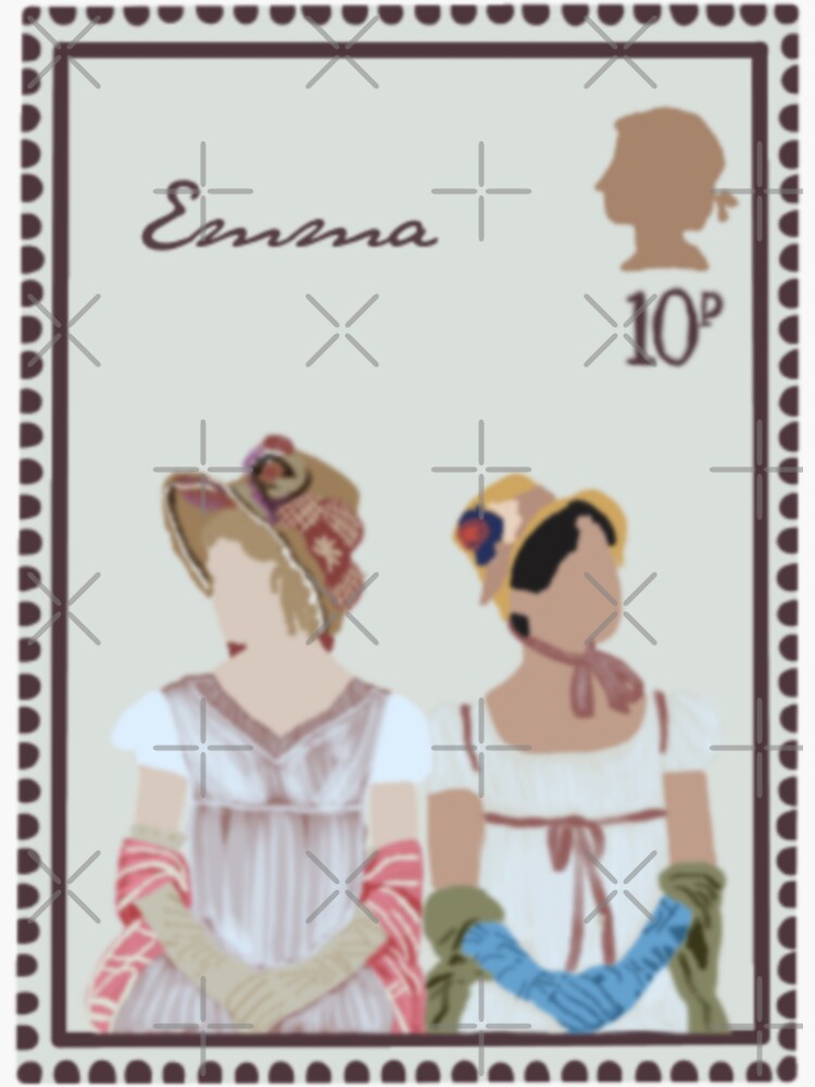 "Jane Austen Emma Stamp" Sticker for Sale by Courtney Hurt | Redbubble