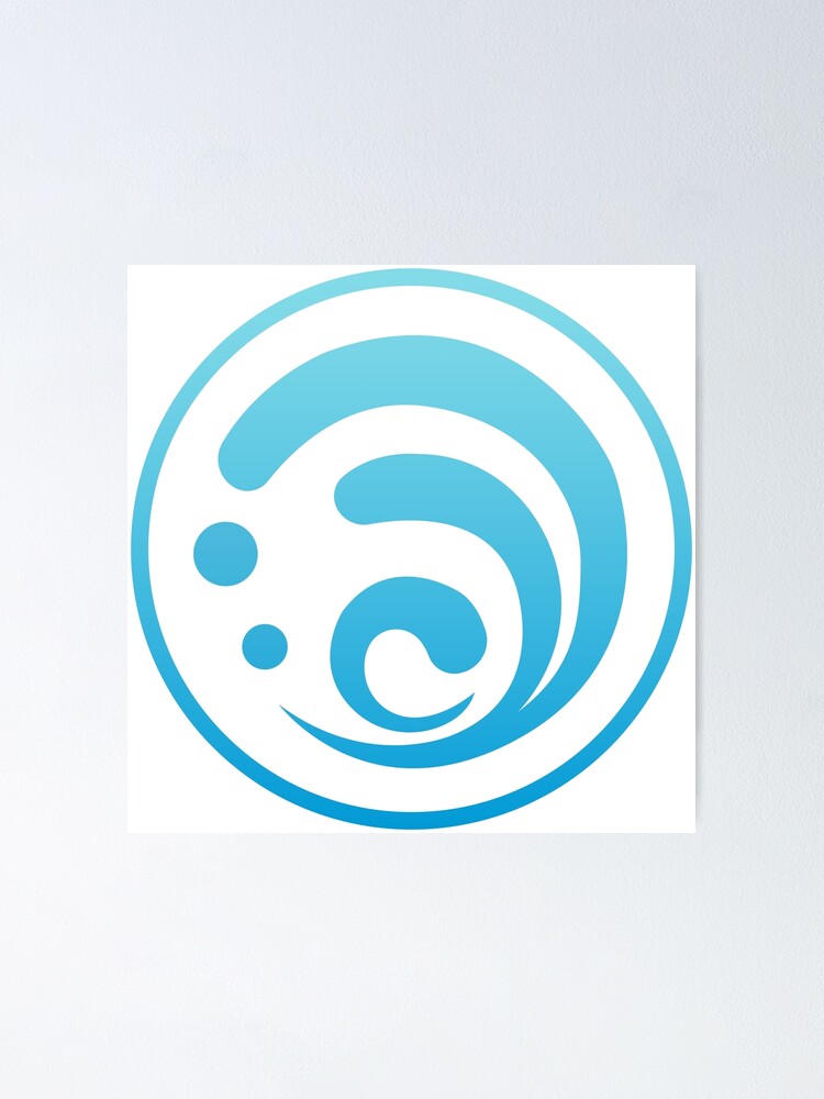 "Hydro Element Genshin Impact" Poster for Sale by GhostWrench | Redbubble