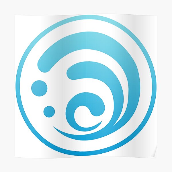 "Hydro Element Genshin Impact" Poster for Sale by GhostWrench | Redbubble