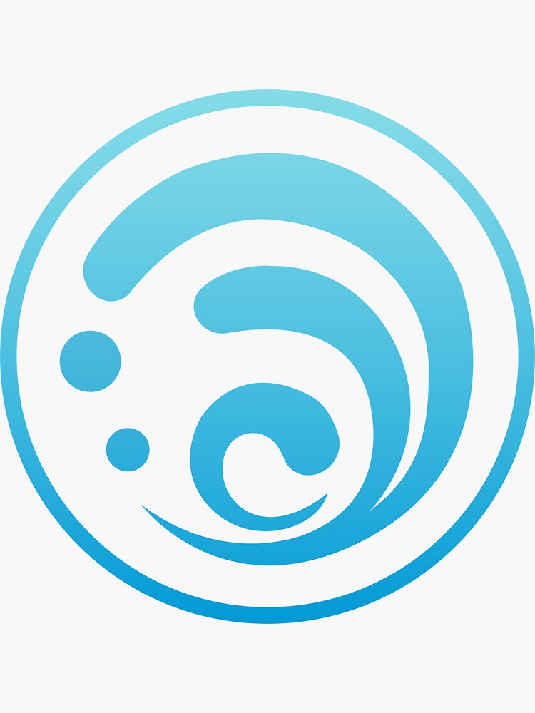 "Hydro Element Genshin Impact" Sticker for Sale by GhostWrench | Redbubble