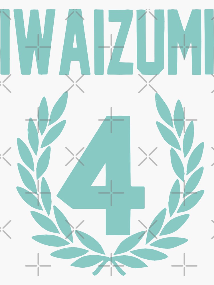 Pegatina «HAIKYU SEIJOH ACE IWAIZUMI HAJIME NÚMERO 4 IWACHAN HAIKYUU ...
