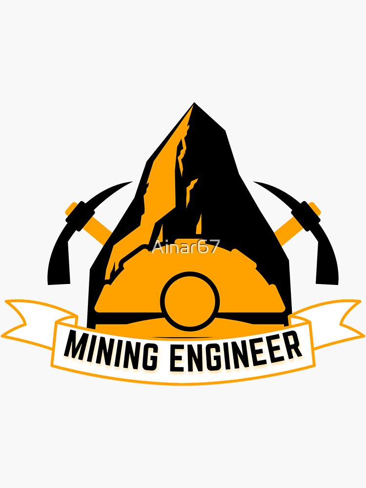 "Mine engineer, mining, geology " Sticker for Sale by Ainar67 | Redbubble