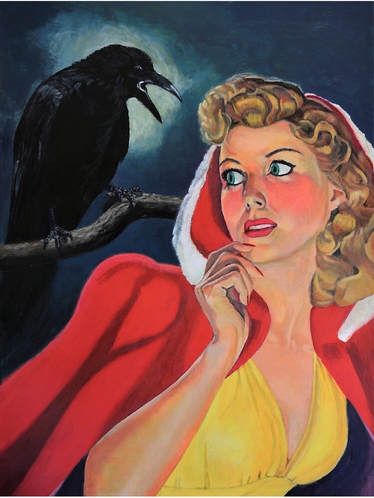 Póster «Portada de la revista Pulp cuervo Caperucita Roja bosque a la ...