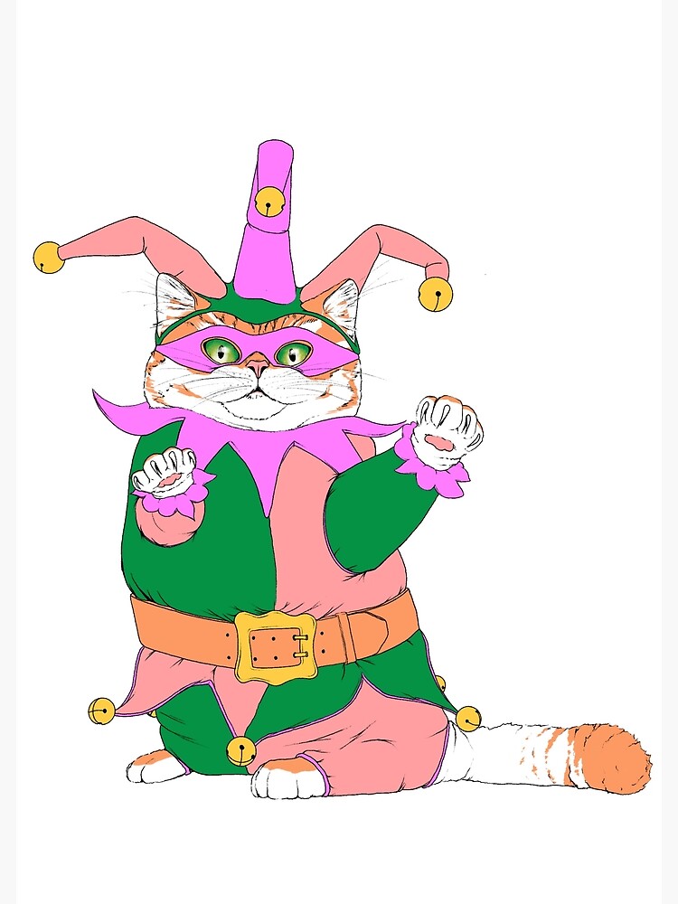 "Jester Cat" Poster by lunorevo | Redbubble