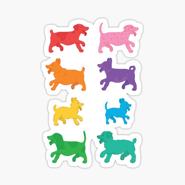 "puppy pride" Sticker by tandemsy | Redbubble