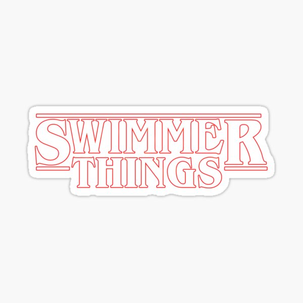 "Swimmer Things" Sticker for Sale by SwimWithIssues | Redbubble