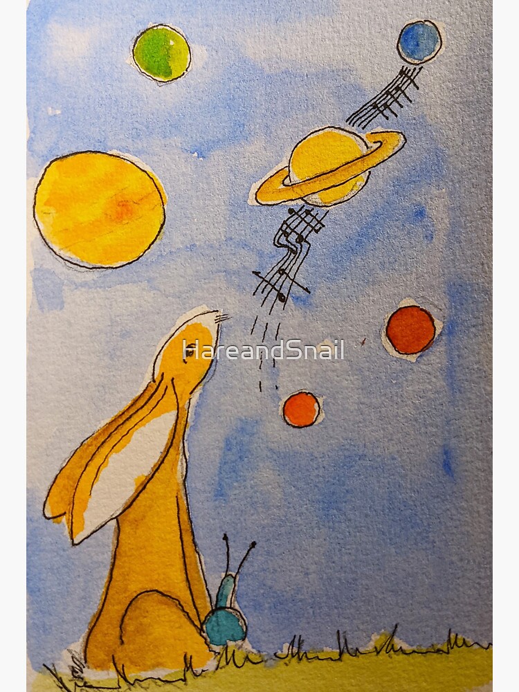 "Singing Planets" Sticker for Sale by HareandSnail | Redbubble