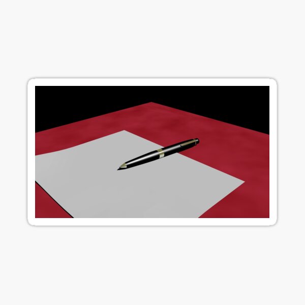 "Pen and paper" Sticker for Sale by coloring-books | Redbubble