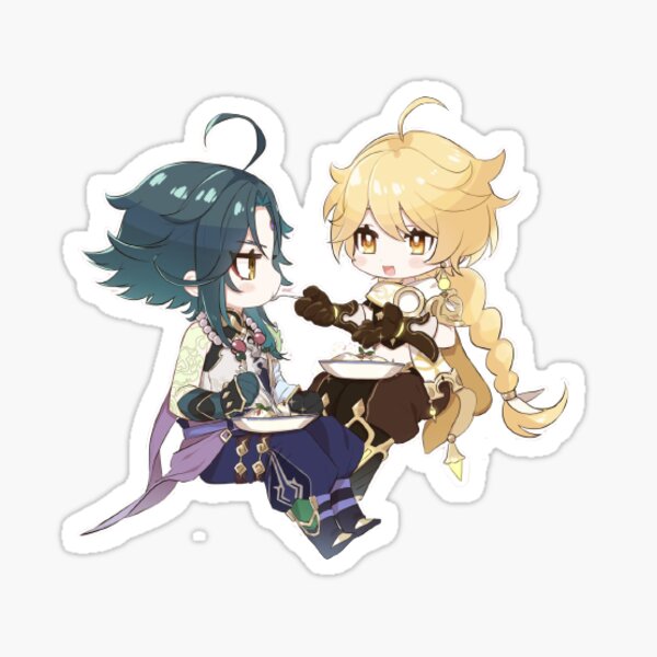 "Xiao & Aether - Chibi | Genshin Impact" Sticker for Sale by Reigill ...
