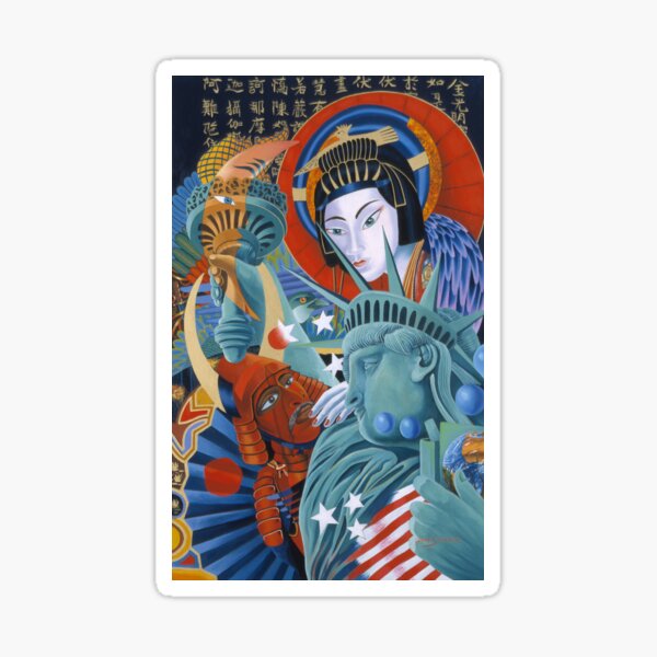 "East meets west" Sticker by Taylor89 | Redbubble