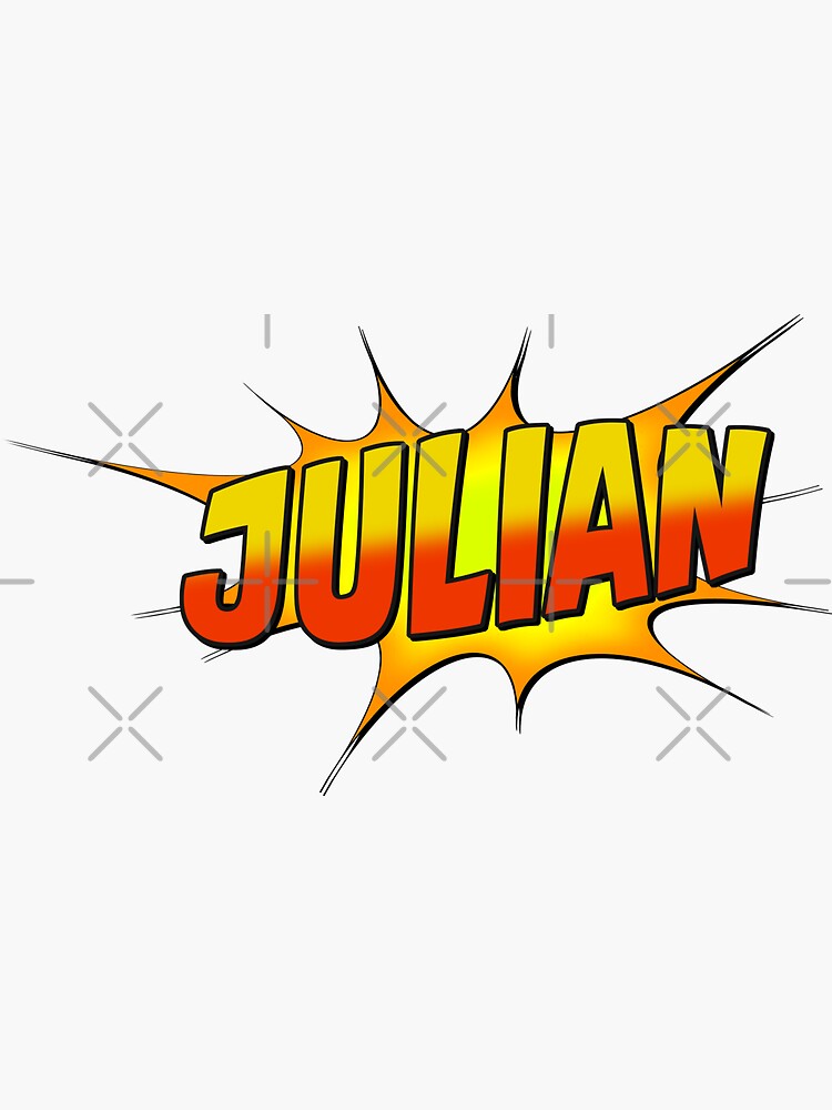 "Julian" Sticker for Sale by rogue-design | Redbubble