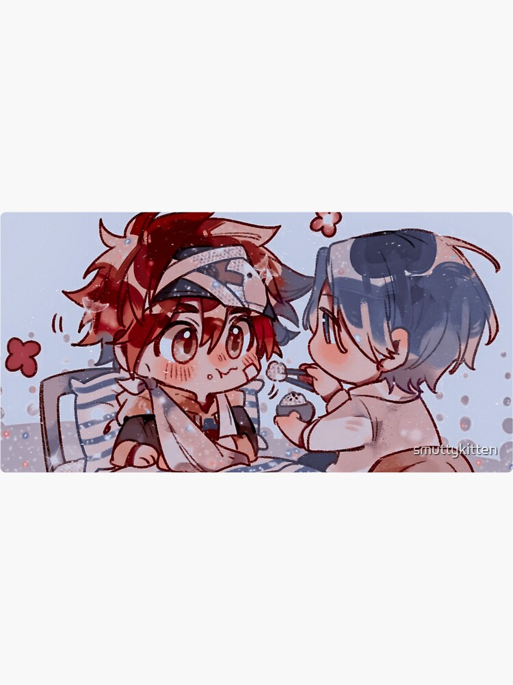 "Langa & Reki Chibi" Sticker for Sale by smuttykitten | Redbubble