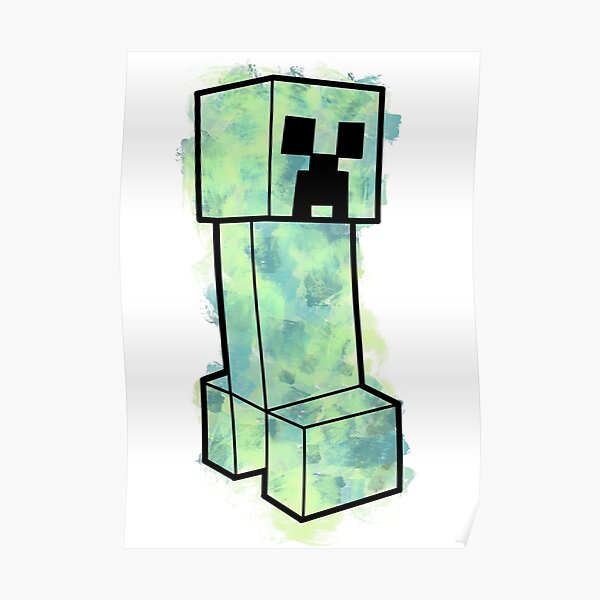 "Minecraft creeper" Poster by PurpleStarLord | Redbubble