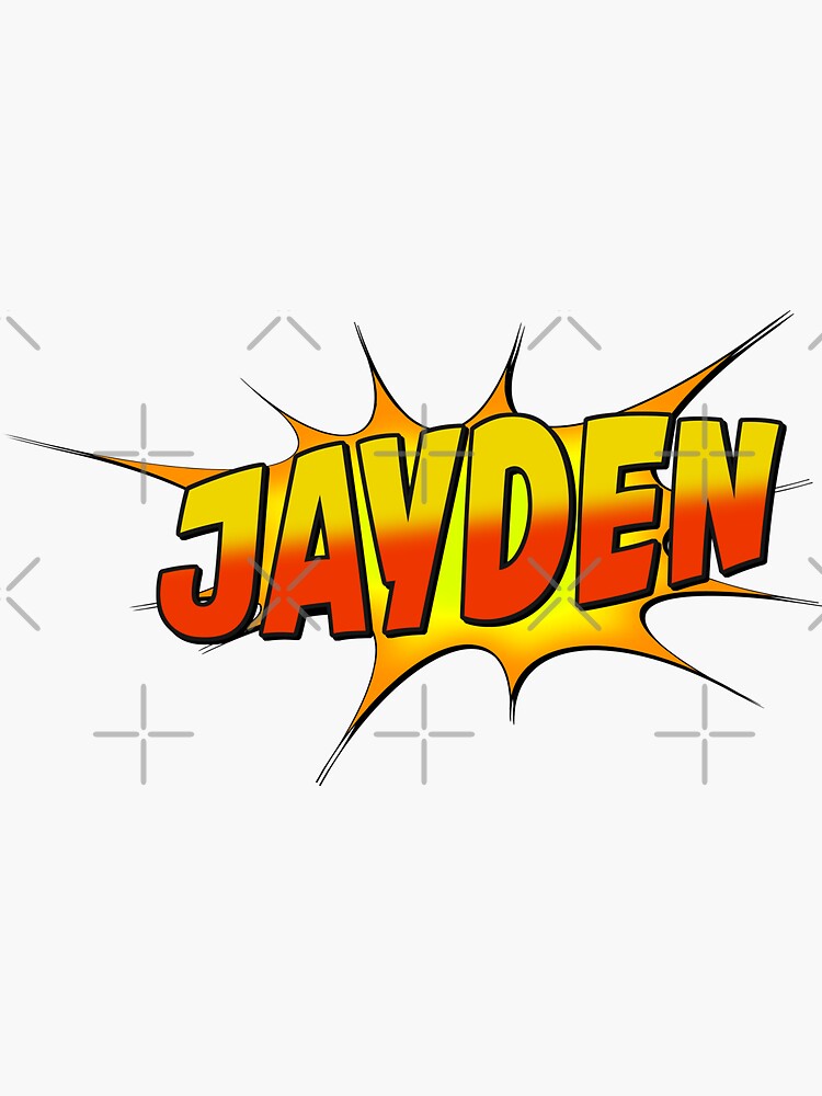 "Jayden" Sticker for Sale by rogue-design | Redbubble