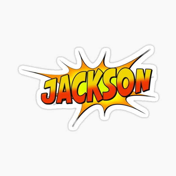 "Jackson" Sticker for Sale by rogue-design | Redbubble