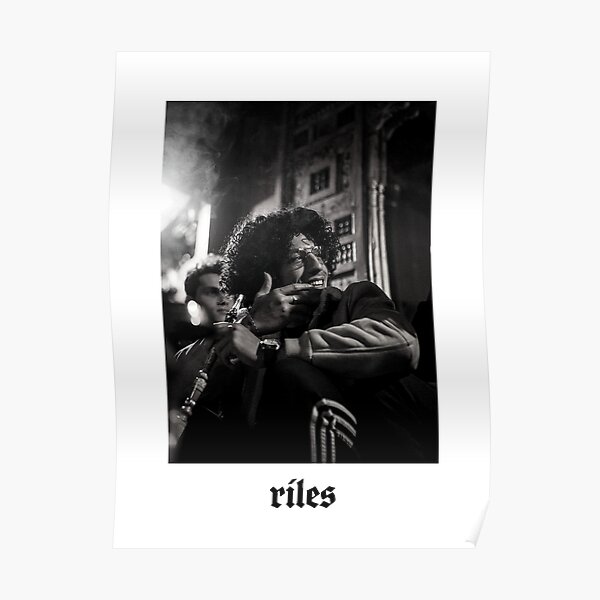 "Rilès - Black & white hookah poster." Poster by CARLYXE | Redbubble
