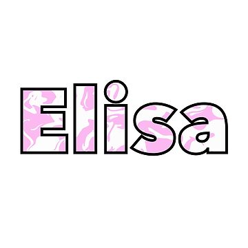 "Elisa Custom Name" Sticker for Sale by itssav9 | Redbubble