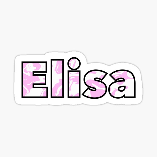 "Elisa Custom Name" Sticker for Sale by itssav9 | Redbubble