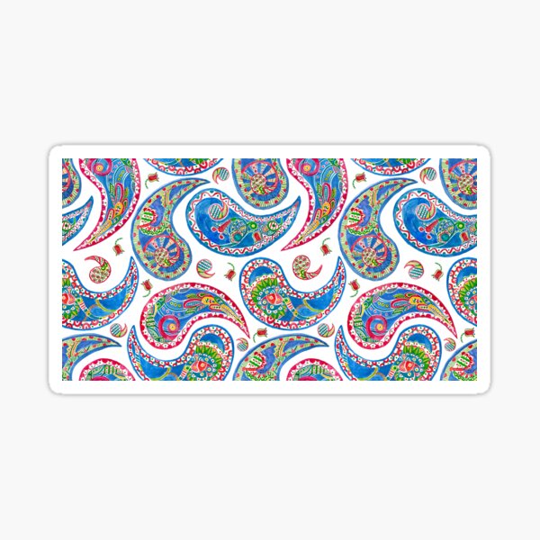 "Paisley. Watercolor hand made ornamental paisley. Painting" Sticker by ...