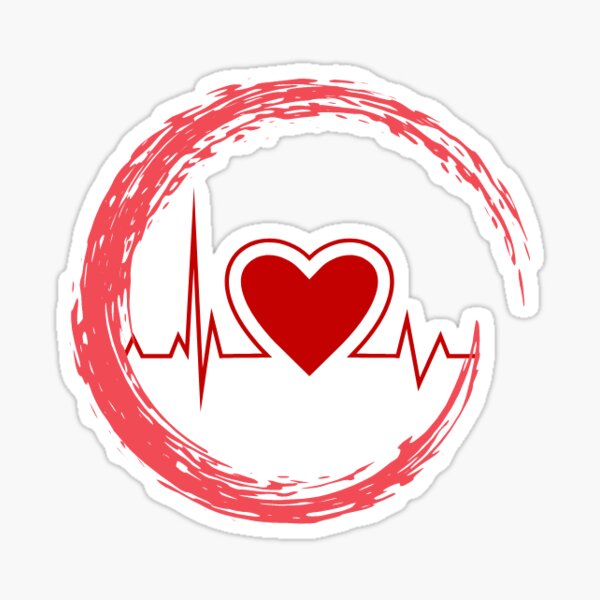 "heart beat" Sticker for Sale by ThexmosT | Redbubble